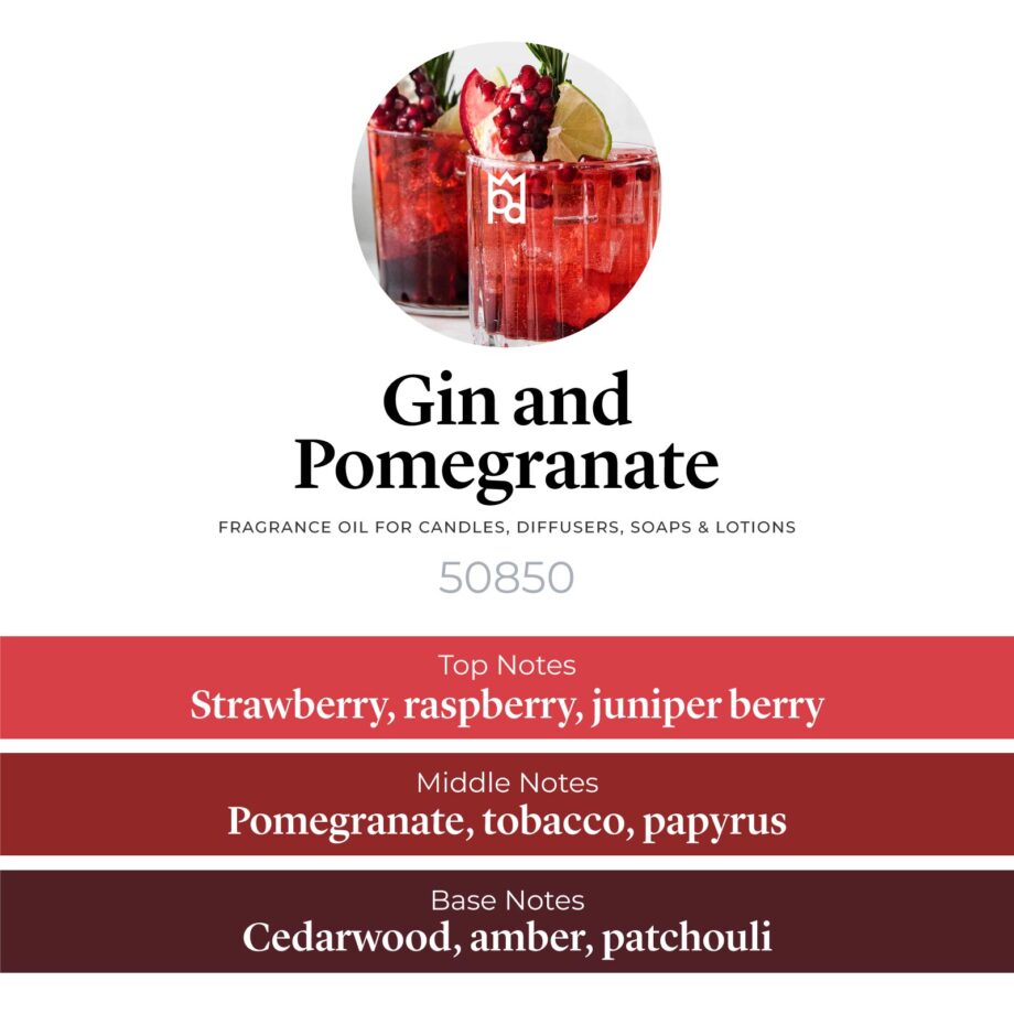 Gin and Pomegranate Fragrance Oil - Bold & Juicy Scent
