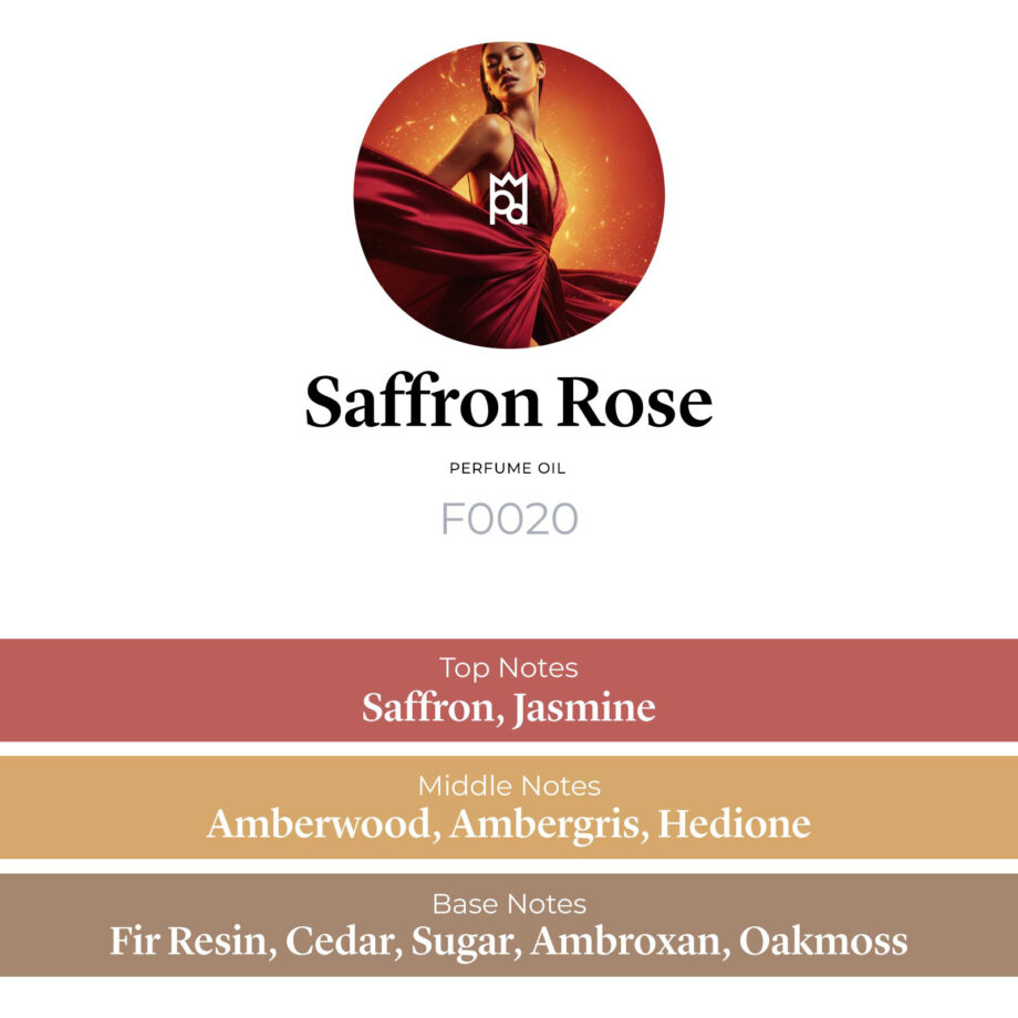 Saffron Rose Perfume Oil | Designer Inspired Scent